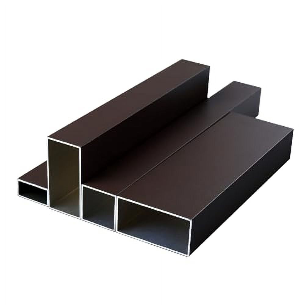 Brown Aluminum Square Tubing 8Pcs 25mm x 25mm x 240mm Long Wall ...