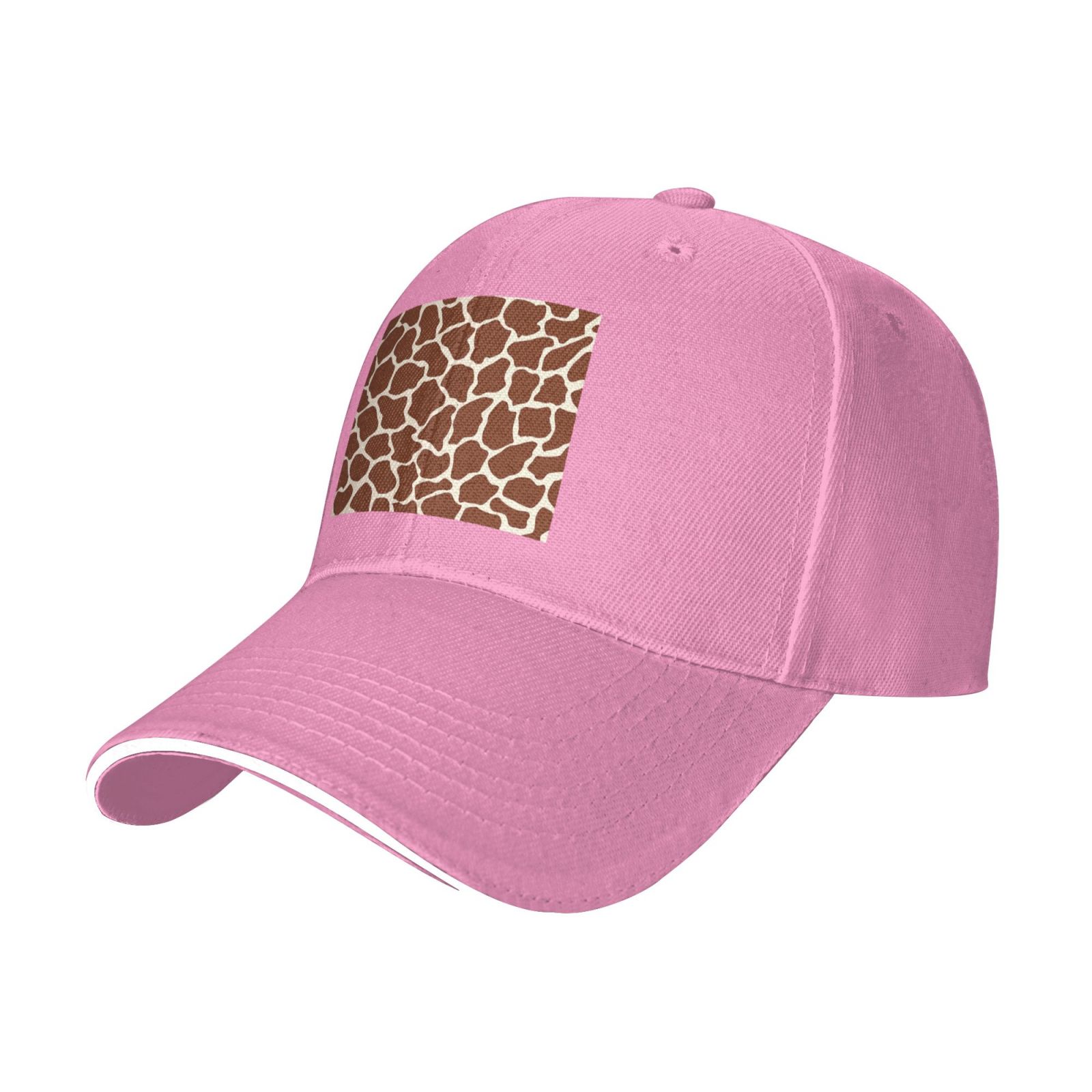 Brown And Yellow Giraffe Spotted aseball Cap Adjustable Sandwich Hat ...