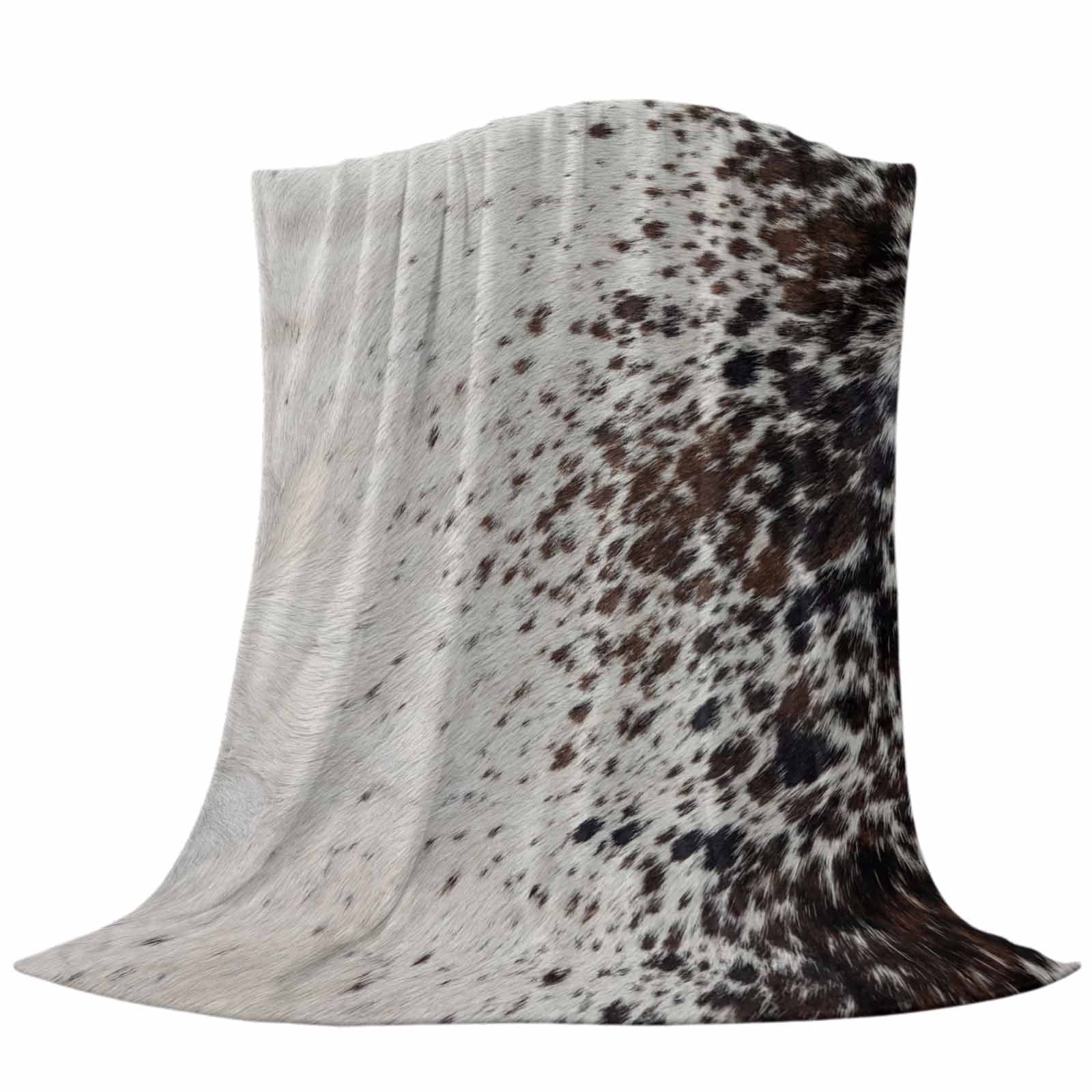 Brown Animal Fur Texture Fleece Throw Blanket Country Farm Animal ...