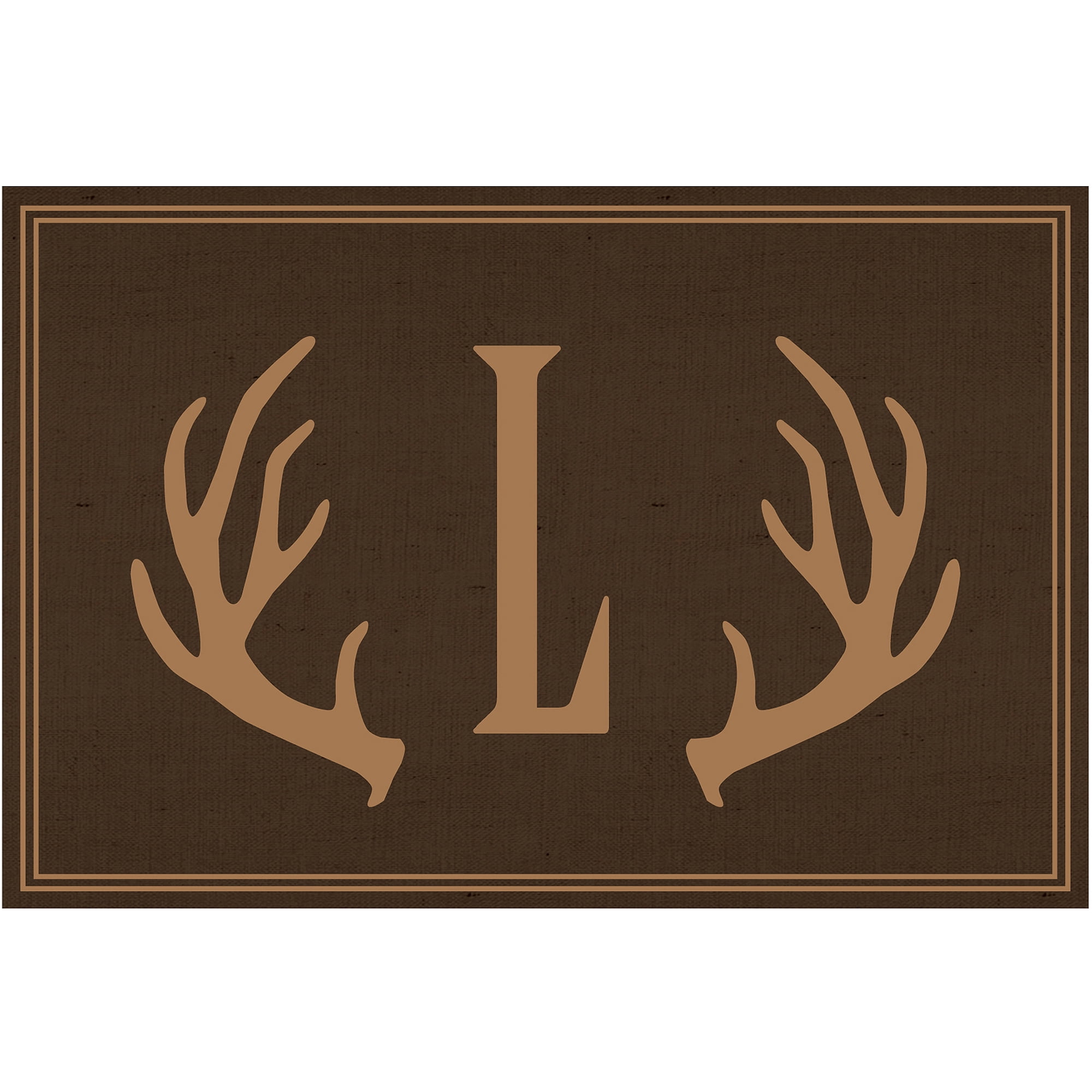 Brown Antlers Personalized Doormat - Walmart.com