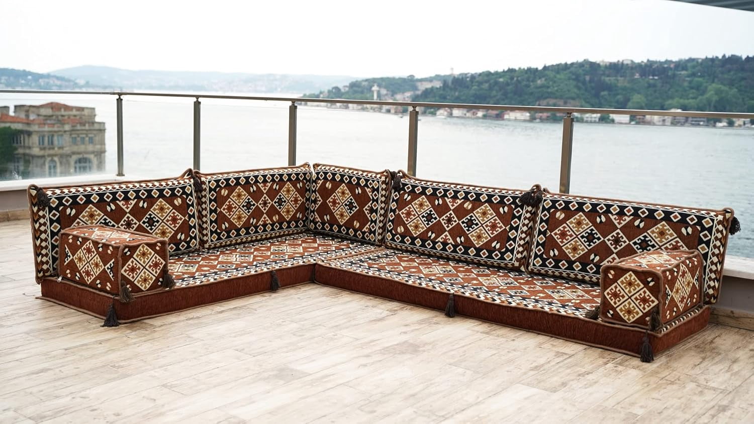 Brown Arabic Floor Sofa Set, Terrace Sofa, Moroccan Sofas, Turkish Sofa ...