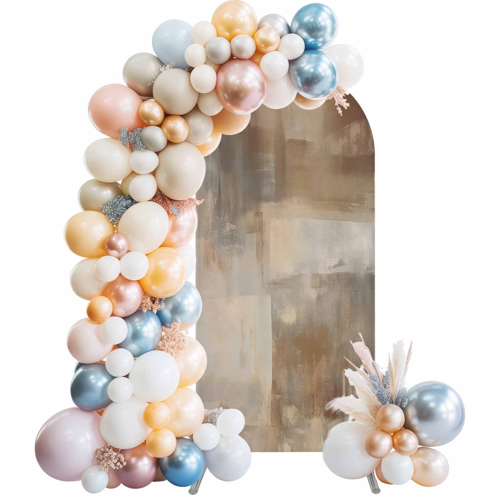 Brown Arch Backdrop Cover 4x1.65 Ft, Spandex Wedding Arch Stand Cover ...
