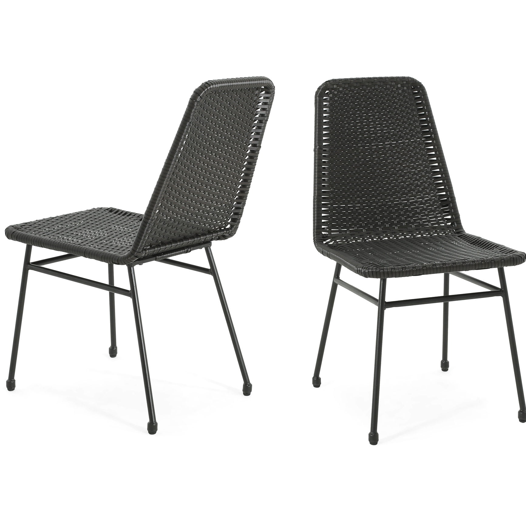 Brown Aspect - Sturdy Rattan Build - Dining Arrangement - Pair of Seats ...