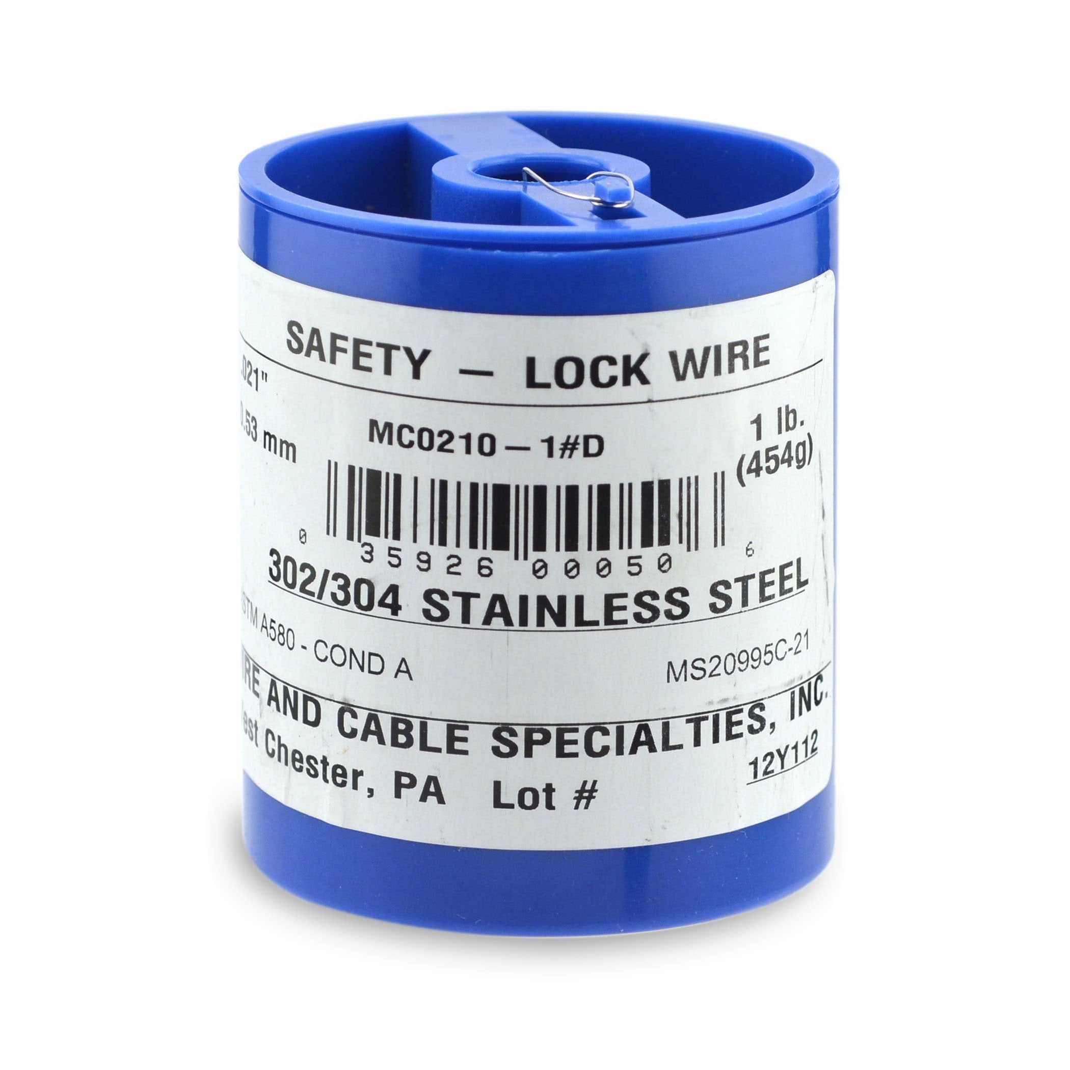 Lock Wire, T302/304 Stainless, NASM20995, MS20995C, ASTM A580 Cond A ...