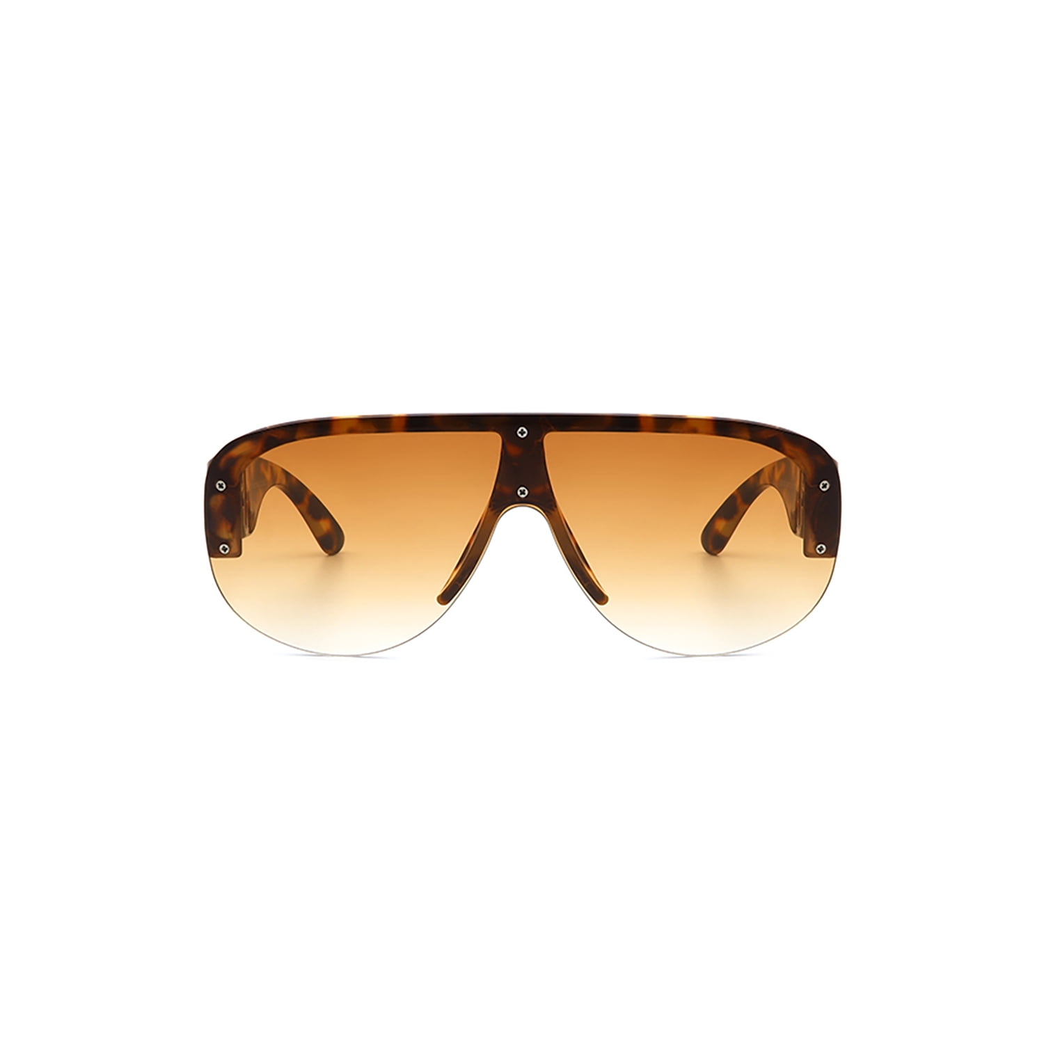 Brown Aviator Frame Gradient Lens Sunglasses - UV Protection Elegant ...