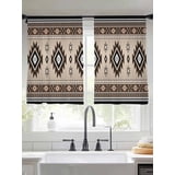 Brown Aztec Sheer Curtains for Living Room Bedroom Boho Southwest ...
