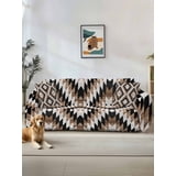 Brown Aztecs Sofa Covers for 2-3 Cushion Couch L-Shaped Sectional ...