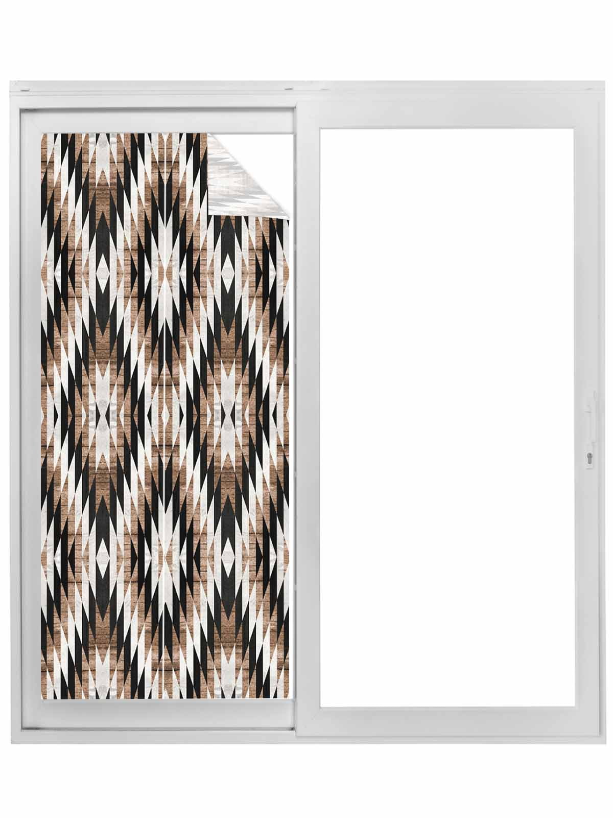 Brown Aztecs Window Privacy Film Stained Glass Window Film Decorative ...