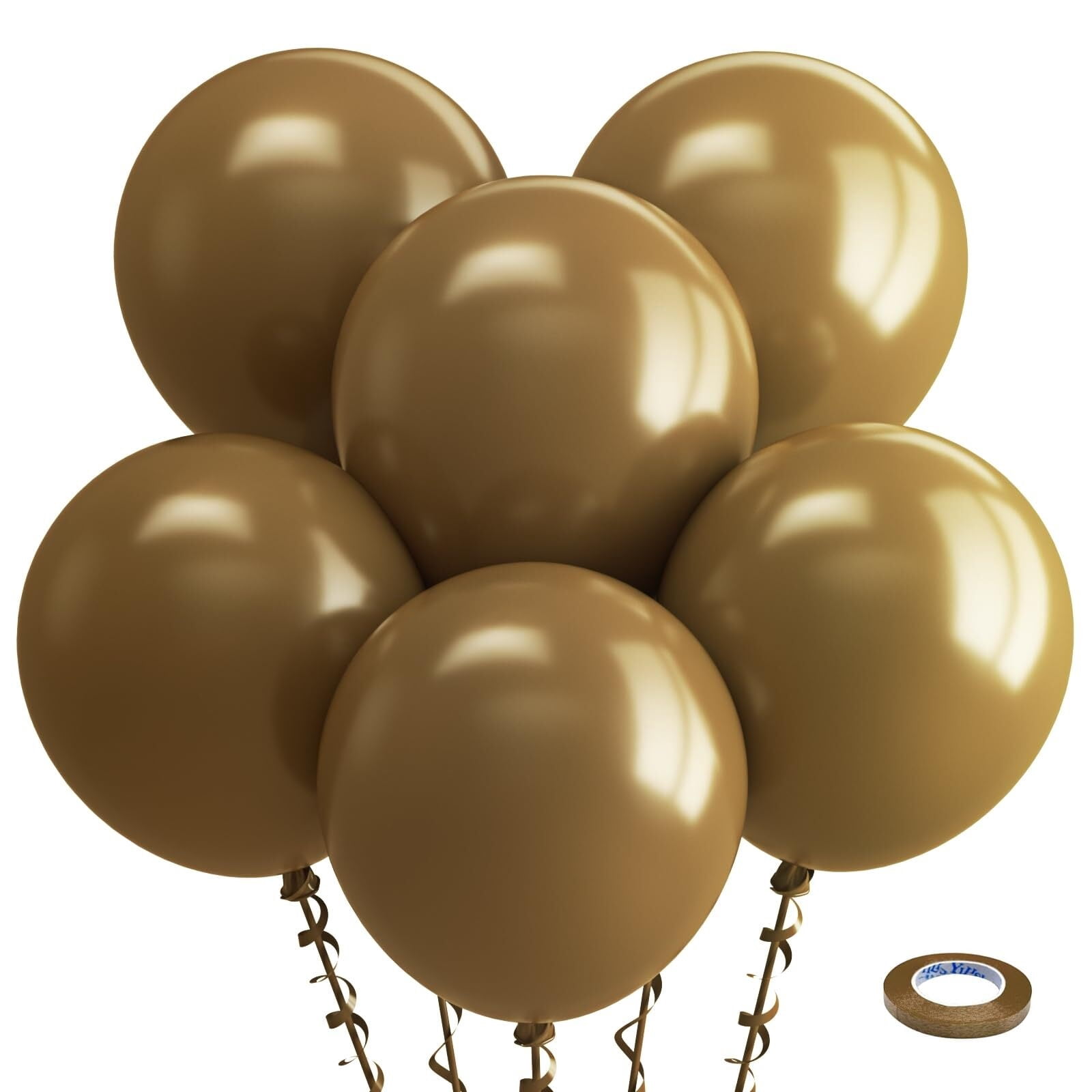 Brown Balloons Latex Party Balloons - 100 Pack 12 inch Round Helium ...