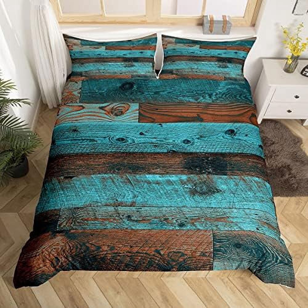 Brown Barn Door Duvet Cover Full Western Country Style Bedding Sets ...