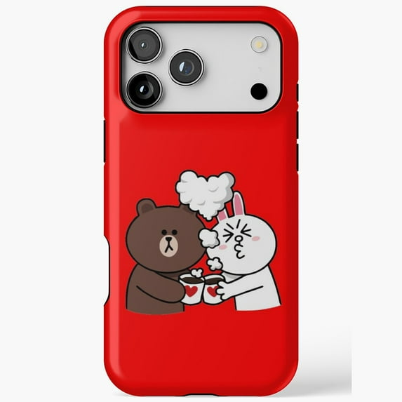 Brown Bear And Cony Romantic Phone Case for iPhone 11 12 13 14 15 16 17 Pro Max - Walmart.com