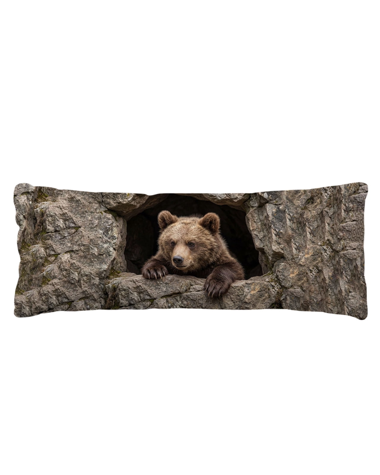 Brown Bear Body Pillow Cover 20 x 54 Inch Decorative Pillow Cover 3D ...