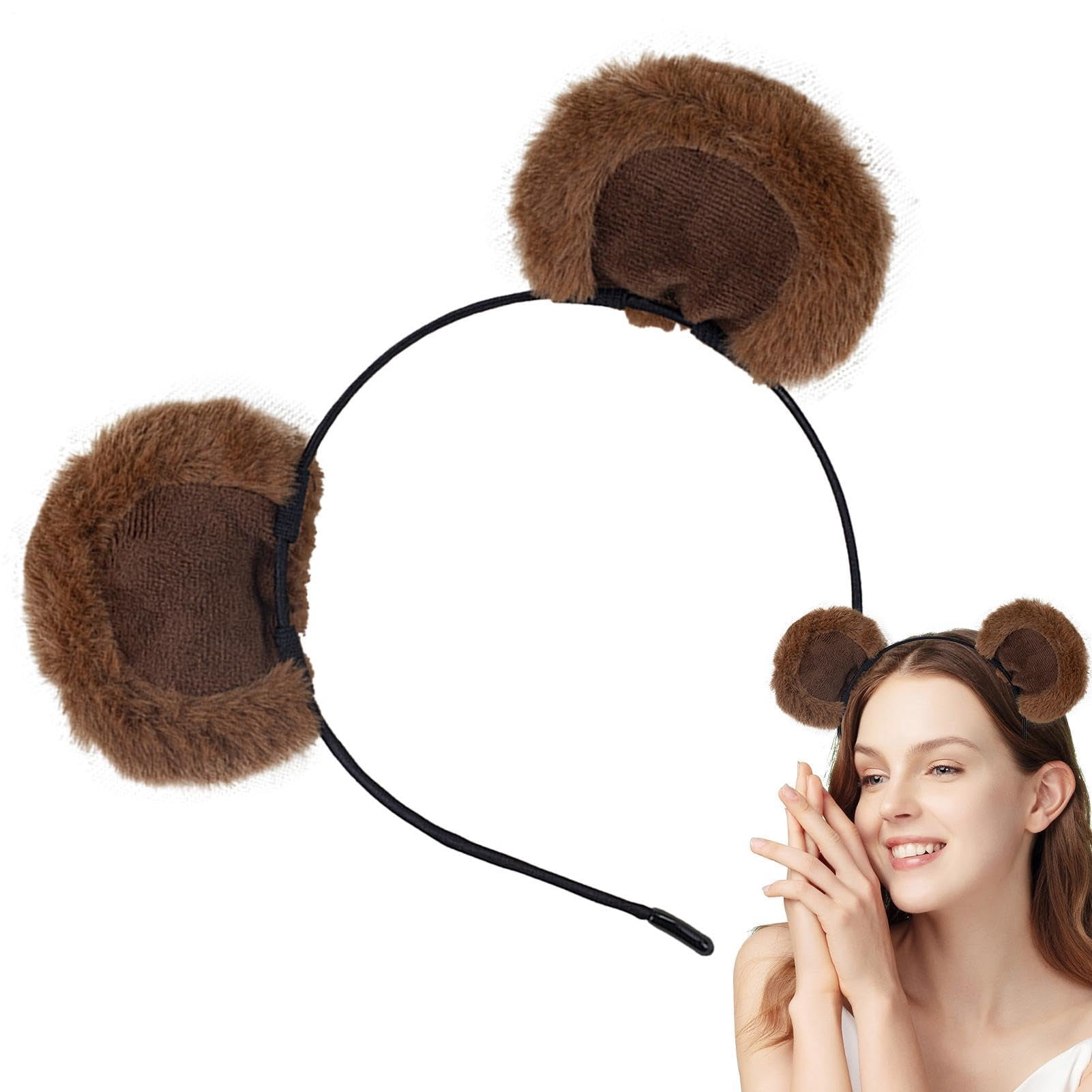 Brown Bear Ears Headband – cute adjustable funny practical stable ...