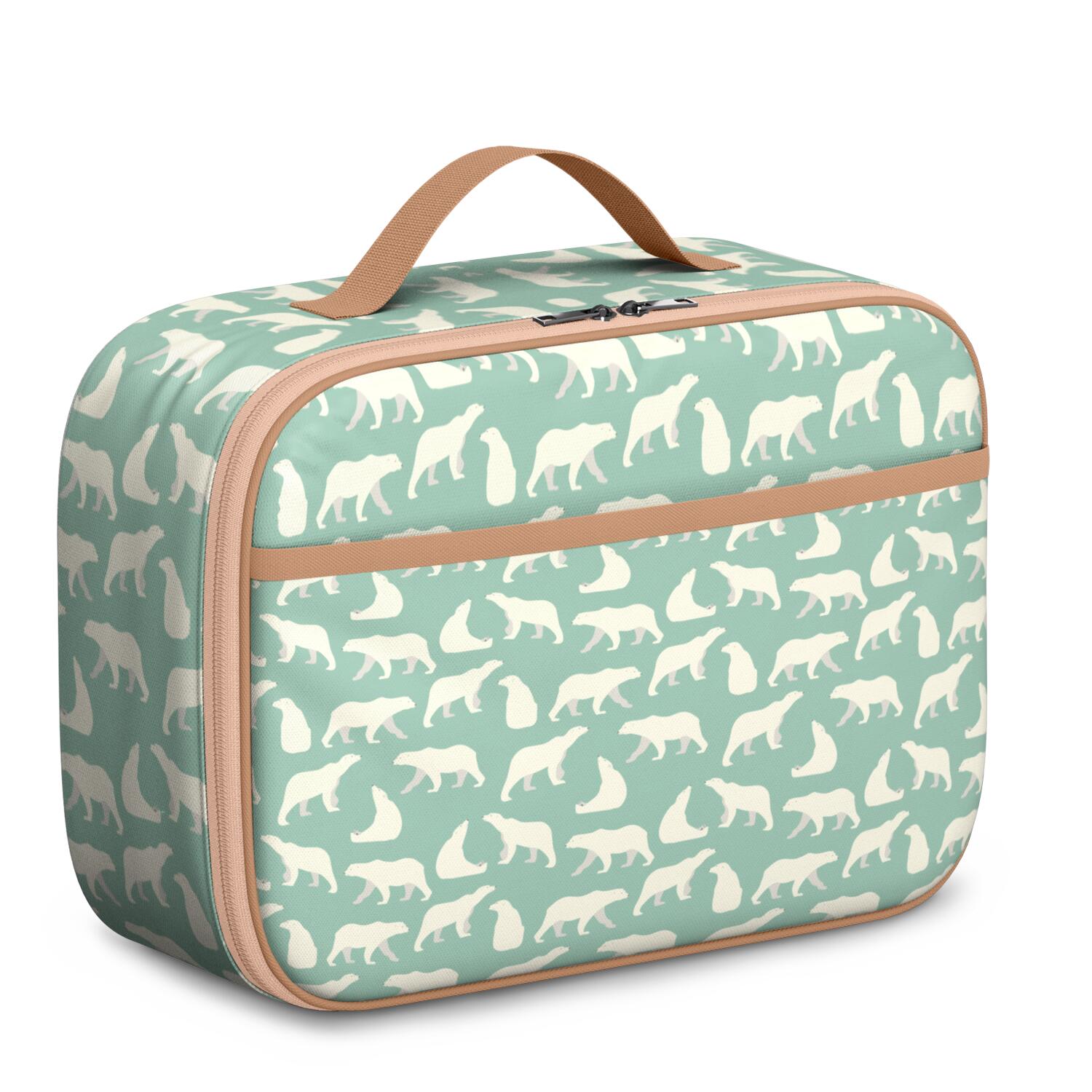 Brown Bear Lunch Tote – Cute Polar Cartoon Forest Winter Hunting Wild ...