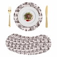 Brown Bear Round Placemats Set of 8 Hunting Bear Forest Wildlife ...