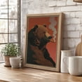 Brown Bear Smoking Cigarette Vintage Retro Hunting Cabin Decor Hunter ...