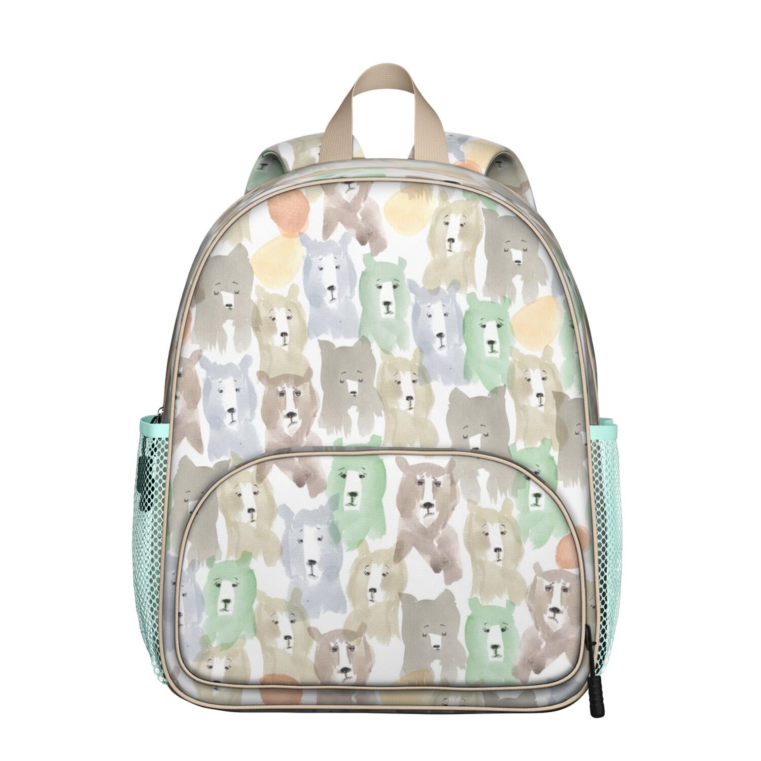 Brown Bear Student Backpack – Cute Cartoon Polar Bear Print With Wild ...