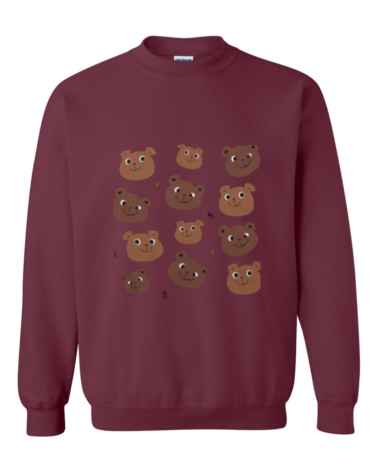 Brown Bear for Bear Lover Simple Cute Wildlife Nature Fan Sweatshirt ...
