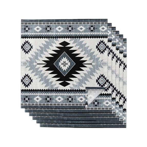Brown Beige Boho Cloth Napkins Set of 6 Reusable Dinner Napkins ...