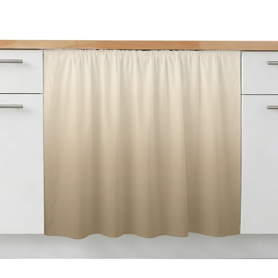 Brown Beige Cabinet Curtains 28"W x 35"L, Dustproof Sink Skirt Curtain ...