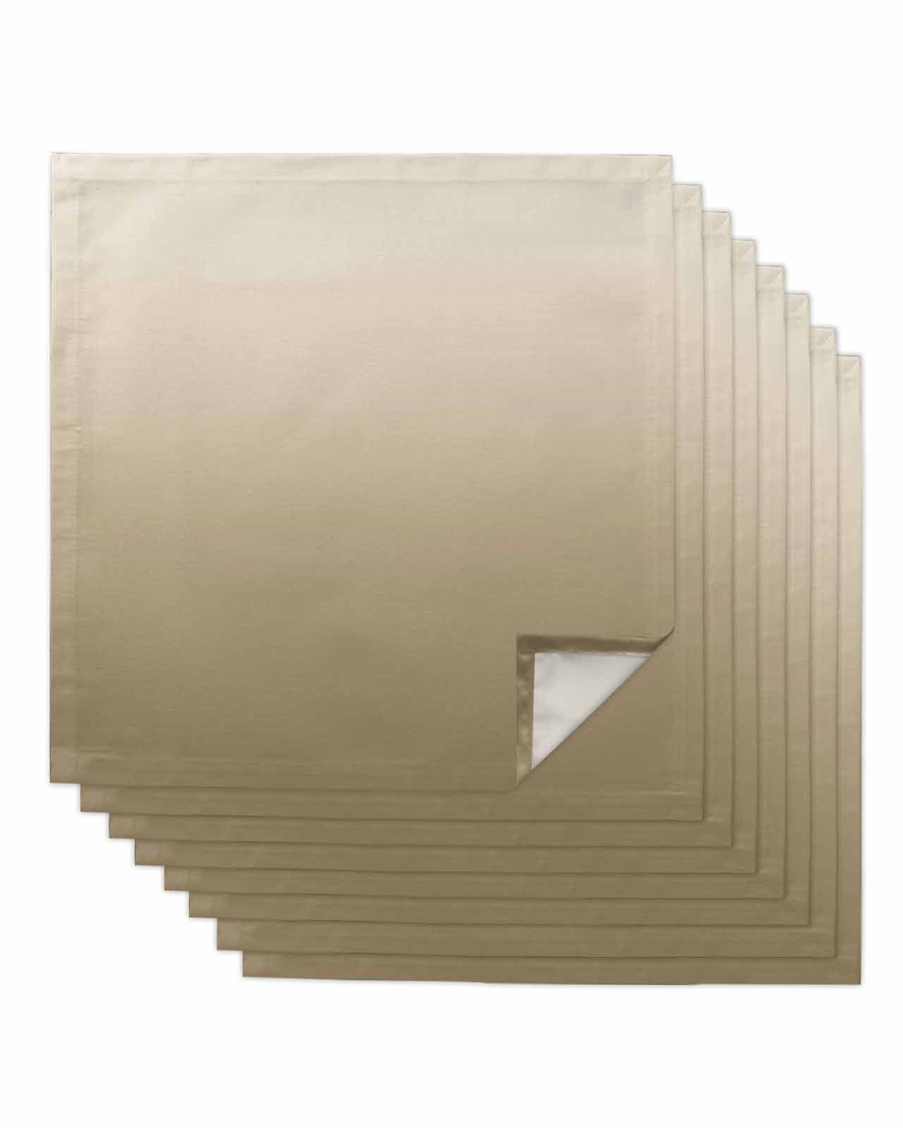 Brown Beige Cloth Napkins Set of 8 Reusable Dinner Napkins, Gradient ...