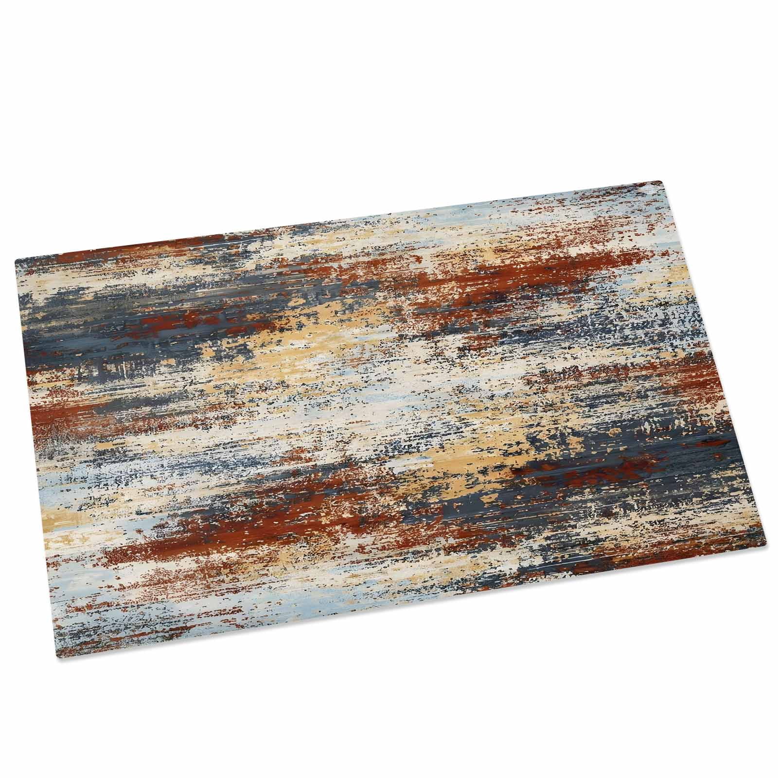 Brown Beige Door Mat 16x24 Inch Gray Abstract Smoky Texture Distressed ...