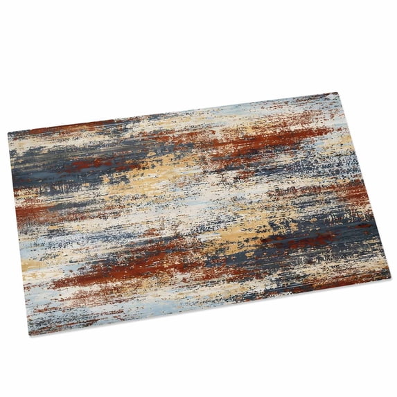 Brown Beige Door Mat 18x30 Inch Gray Abstract Smoky Texture Distressed ...