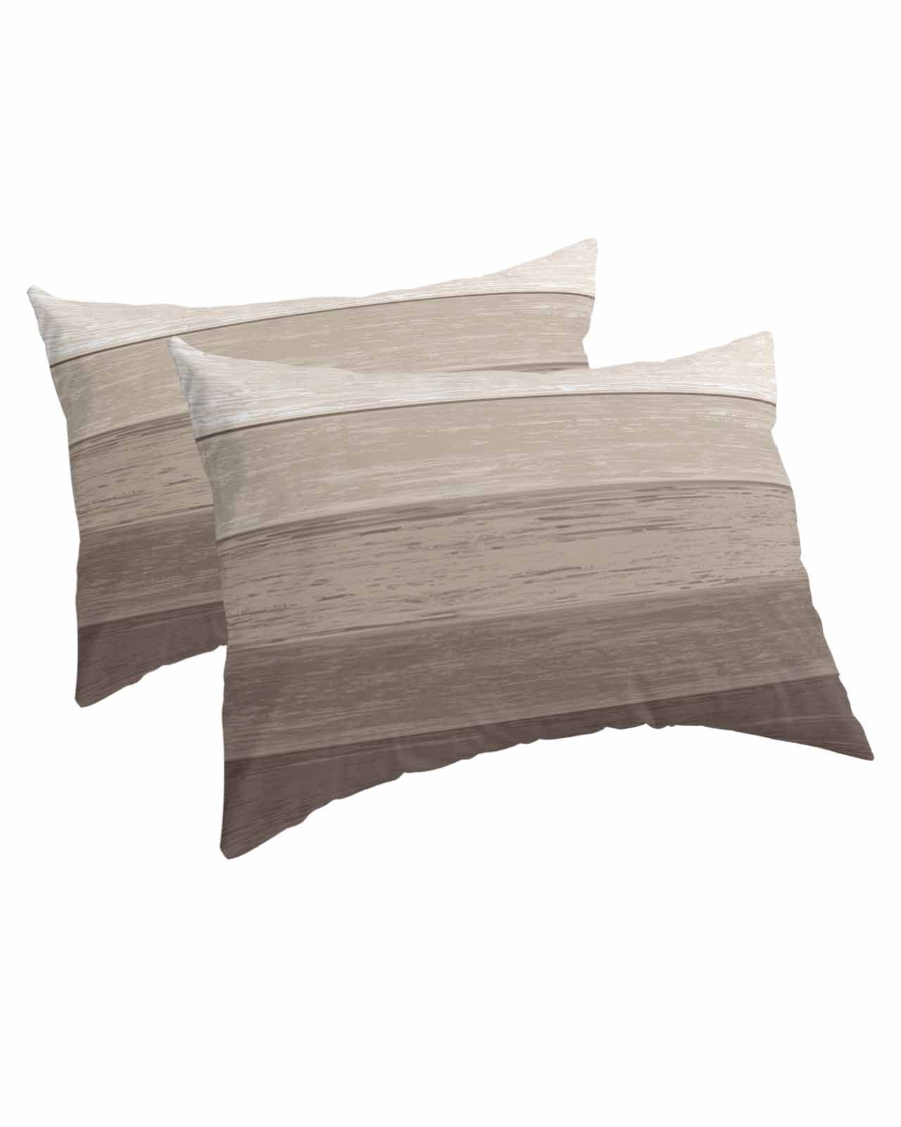 Brown Beige Ombre Pillow Covers King Size 2 Pack, Farmhouse Vintage ...