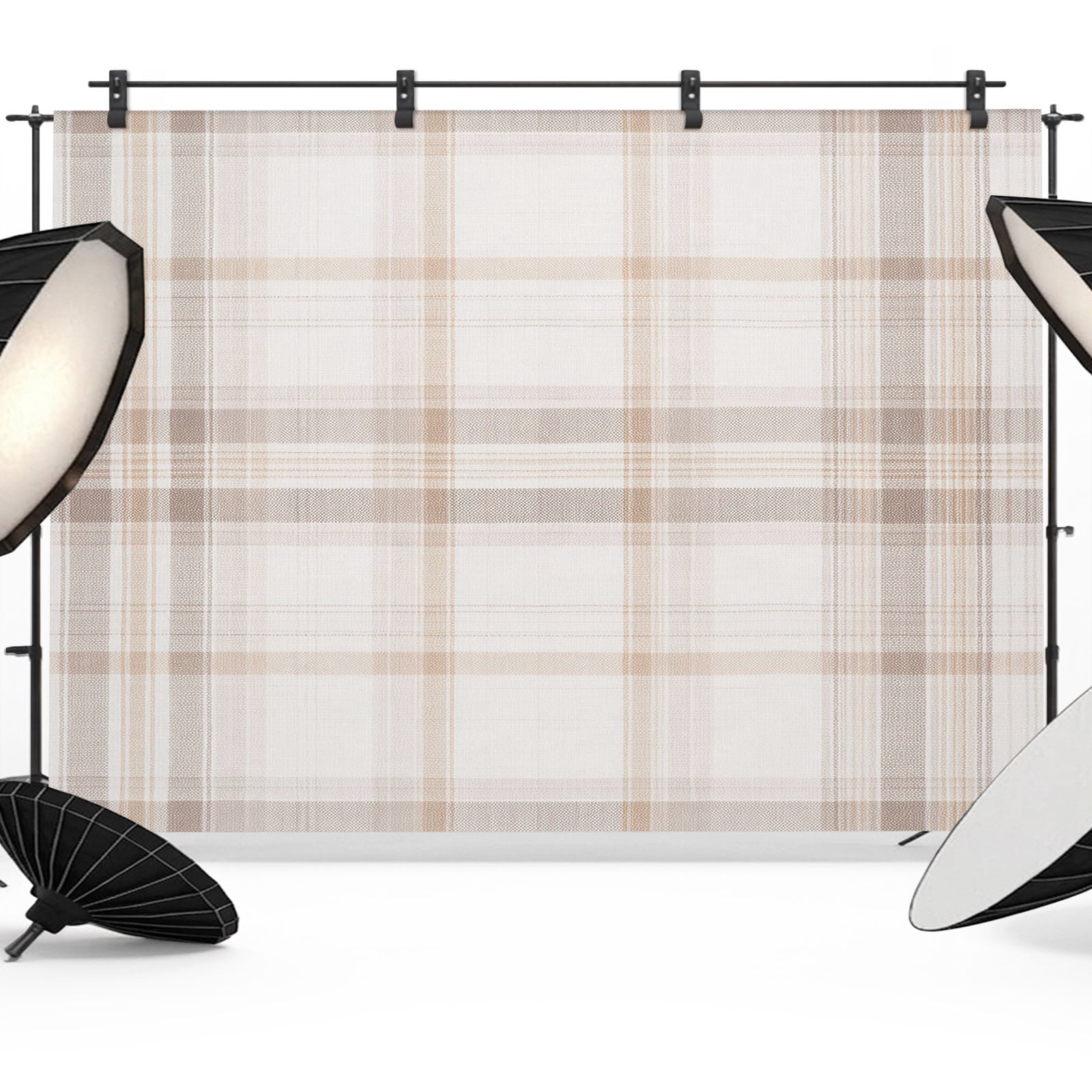 Brown Beige Plaid Backdrops for Photography, Farmhouse Buffalo ...