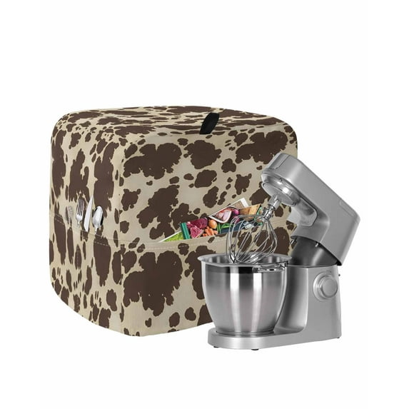 Brown Beige Stand Mixer Dust Cover with Storage Pocket & Handles ...