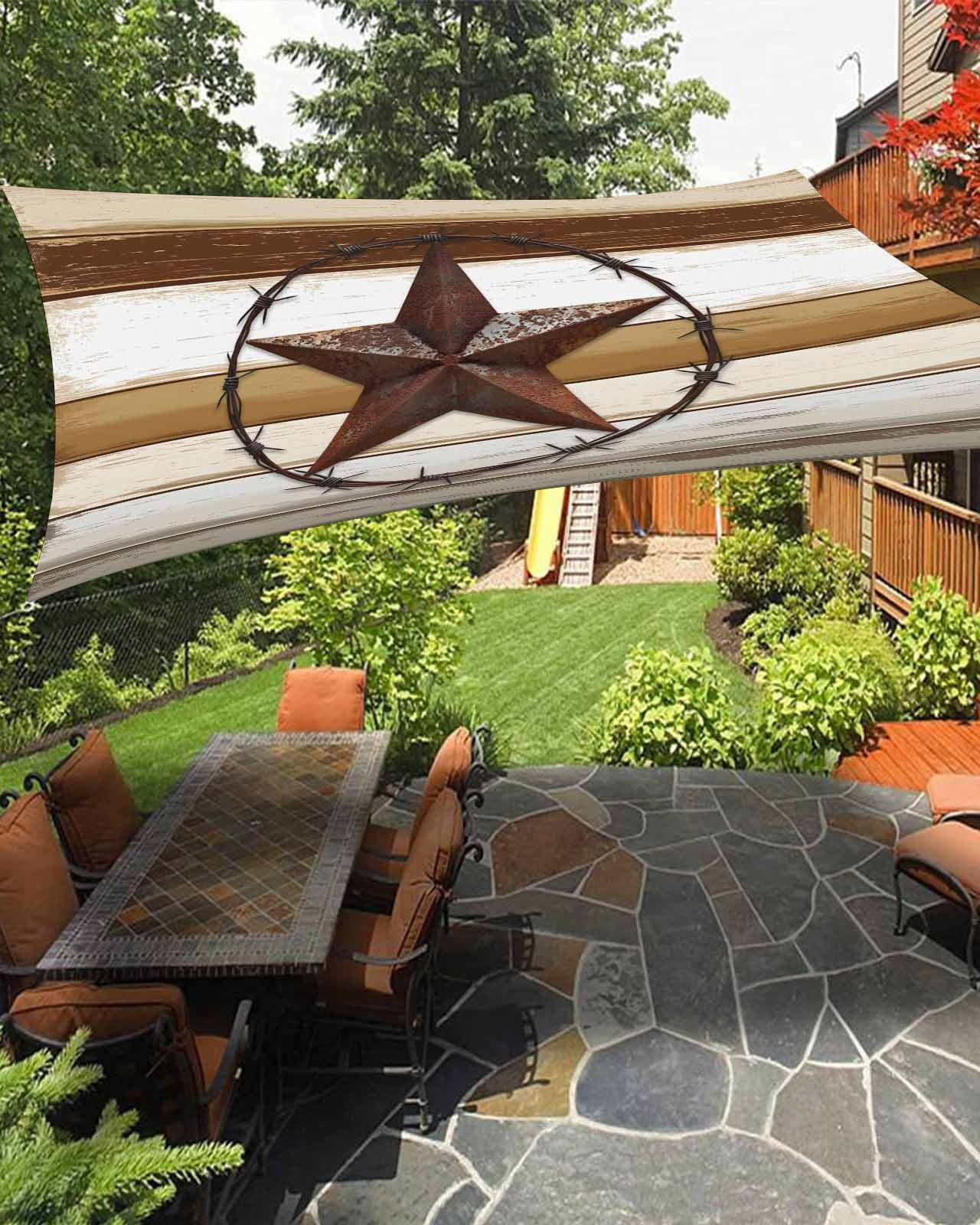 Brown Beige Texas Star Sun Sail Shades Rectangle Canopy,Sunlight Block ...