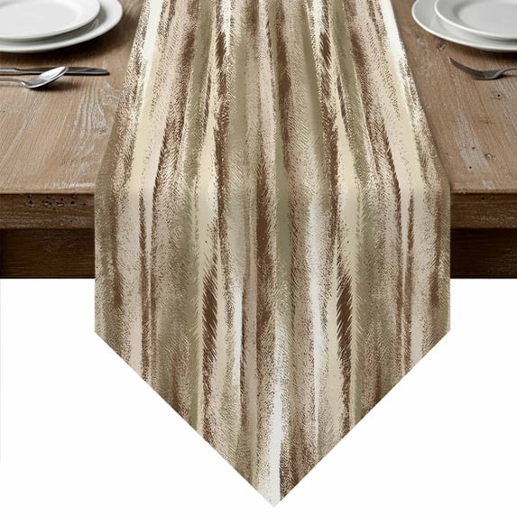 Brown Beige Vintage Table Runner Linen Burlap Table Runner 60 Inches ...