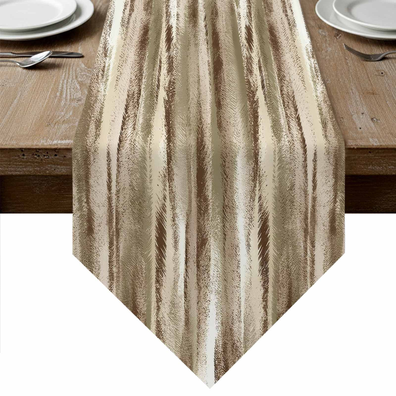 Brown Beige Vintage Table Runner Linen Burlap Table Runner 72 Inches ...