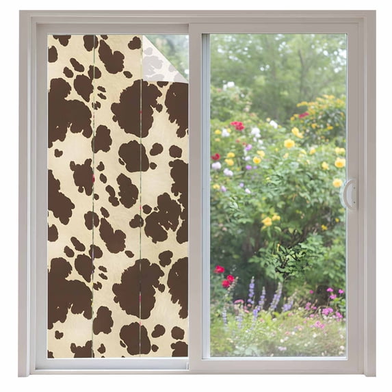 Brown Beige Window Privacy Film, Modern Animal Texture Abstract Static ...