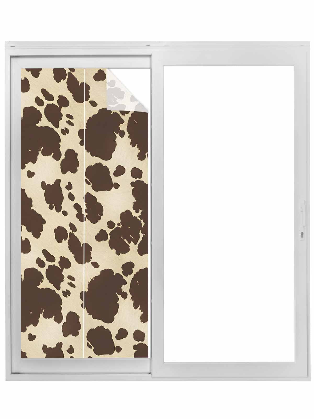 Brown Beige Window Privacy Film Stained Glass Window Film Decorative ...