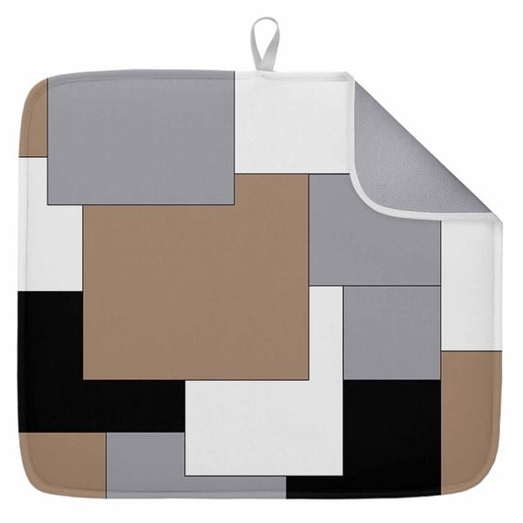 Brown Black Grey Dish Drying Mat for Kitchen Counter,Middle Century ...