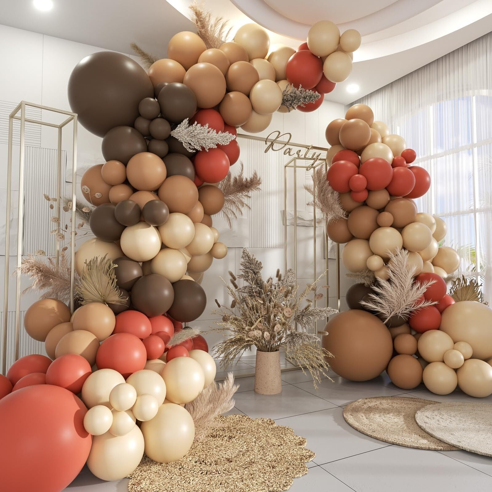 Brown Black Nude Balloon Garland Arch Kit, 160Pcs Latex Balloons ...