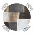 Brown Black Painting Round Fitted Tablecloth with Elastic Edge ...