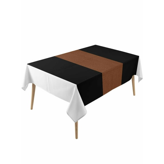 Brown Black White Table Cloth, Contemporary Boho Modern Art Waterproof ...