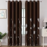 Brown Blackout Curtains for Living Room 90 Inches Long, Room Darkening ...