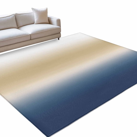 Brown and Blue Gradient Area Rugs 3x5ft Minimalist Navy Blue Ombre ...