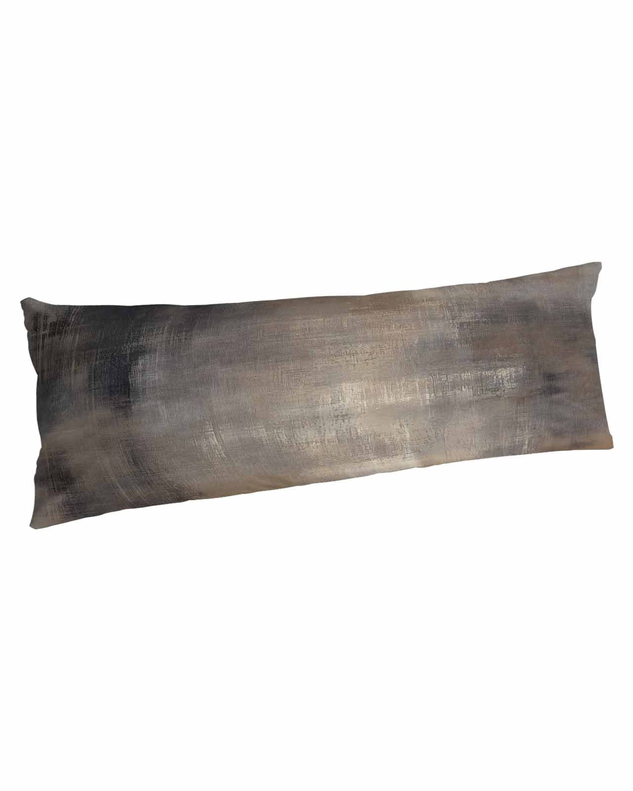 Brown Body Pillow Covers, Modern Abstract Art Ombre Oil Painting Soft ...