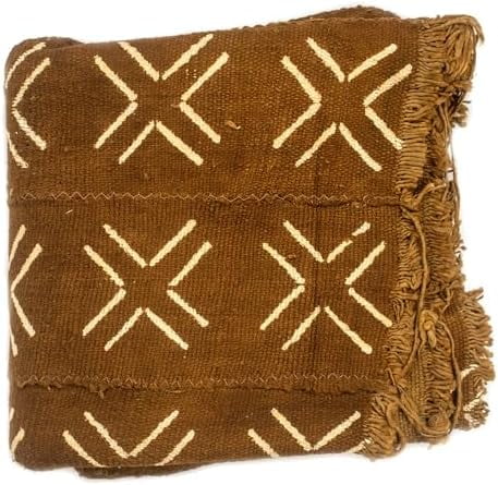 Brown Bogolan Mali Mud Cloth - Handmade African Textile from West ...