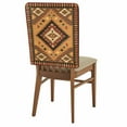 Brown Bohemia Turkish Pattern Chair Back Covers Set of 4, Retro Ethnic ...