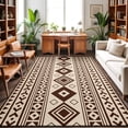 Brown Boho 4'x6' Rug for Dining Table for 4 People Under Table ...