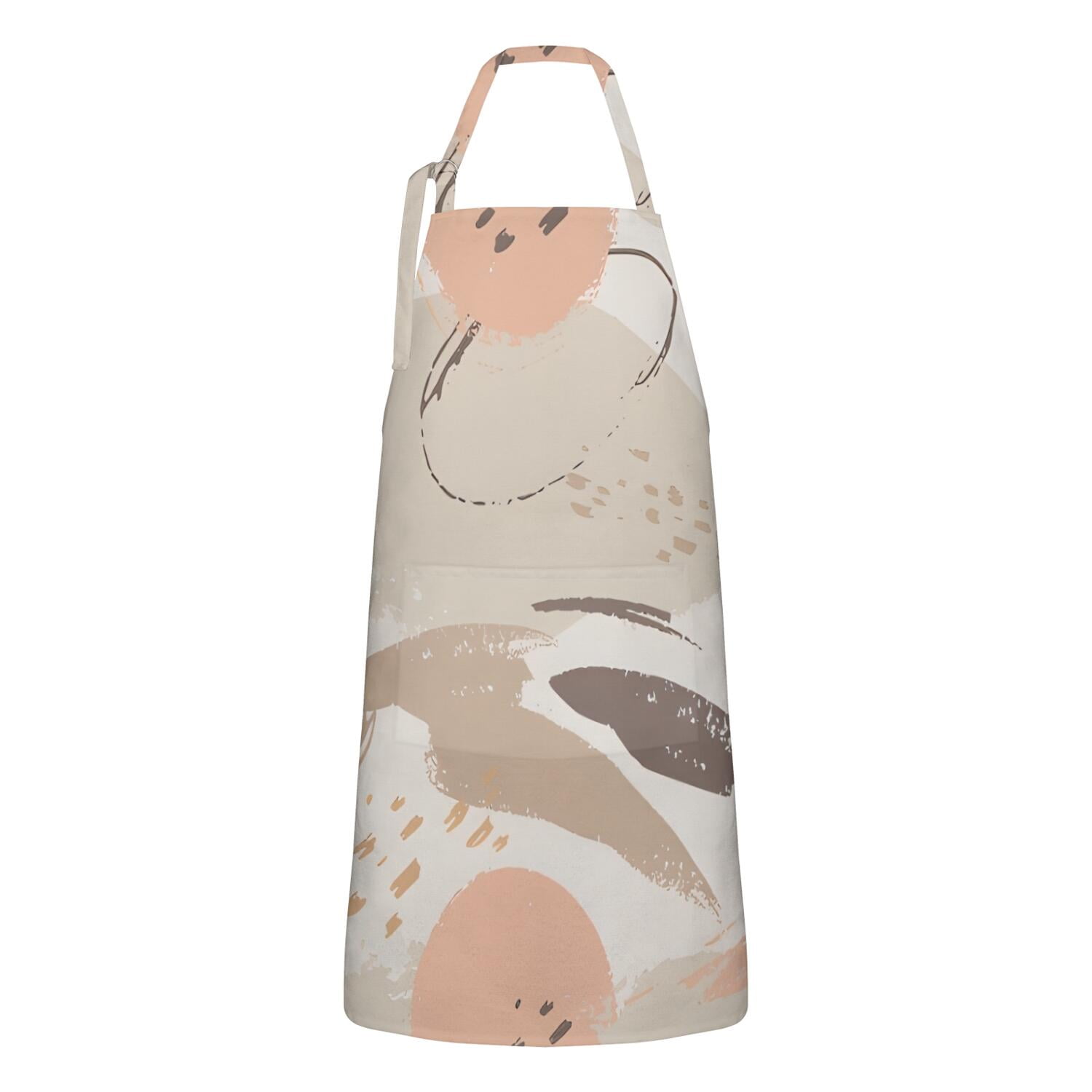 Brown Boho Abstract Pattern Apron-Garden Aprons for Women with Pockets ...