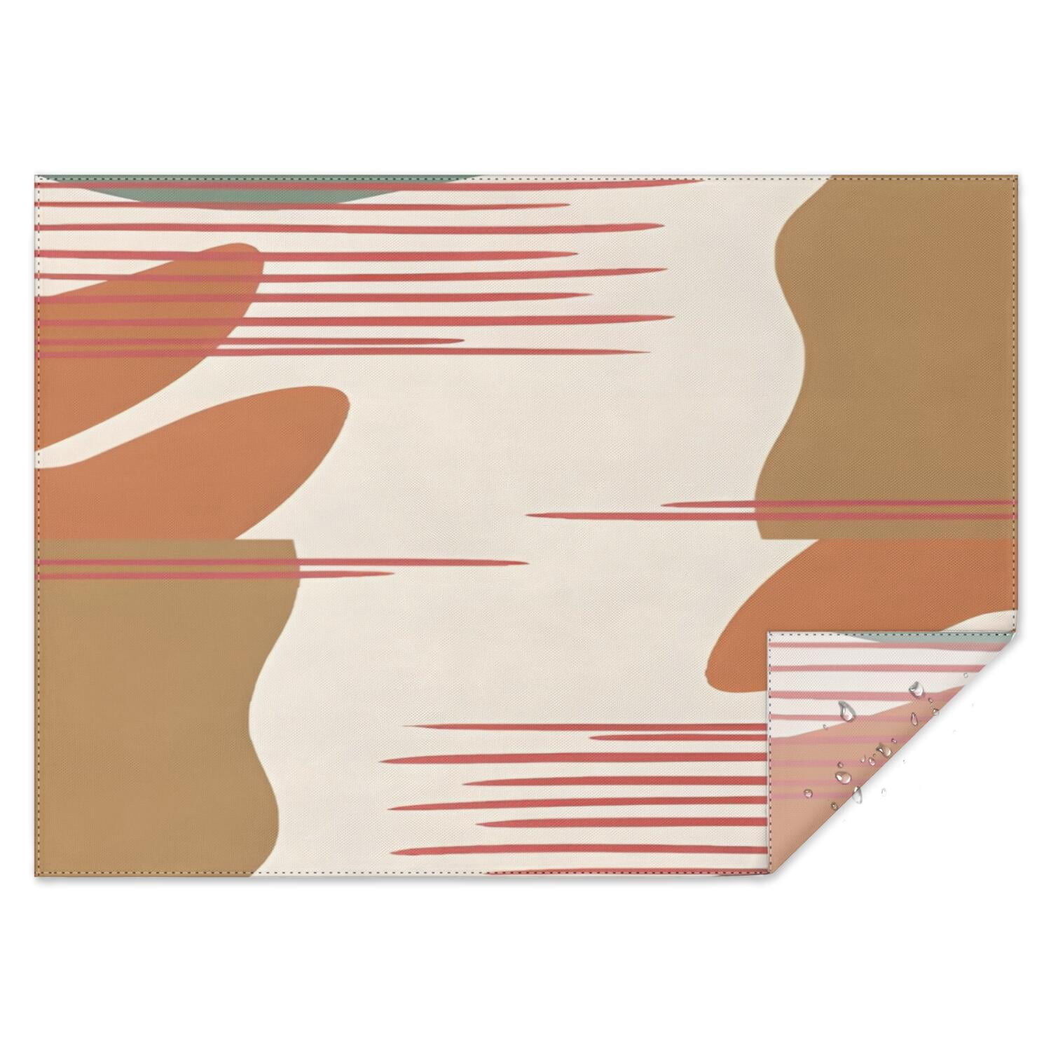 Brown Boho Geometric Pattern Rectangle Tablecloth 60"x84",Waterproof ...