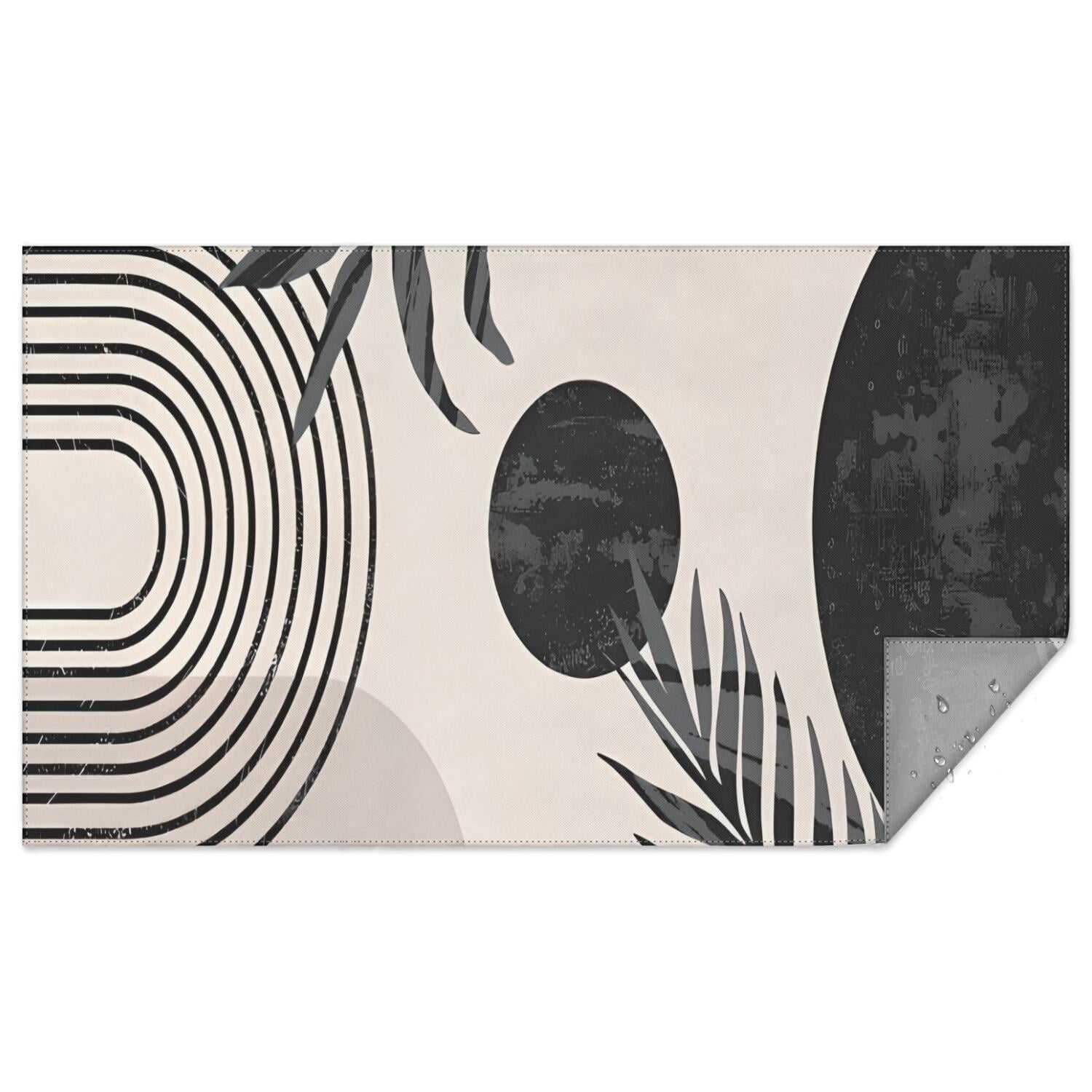 Brown Boho Geometric and Plant Pattern Rectangle Tablecloth 60"x102 ...