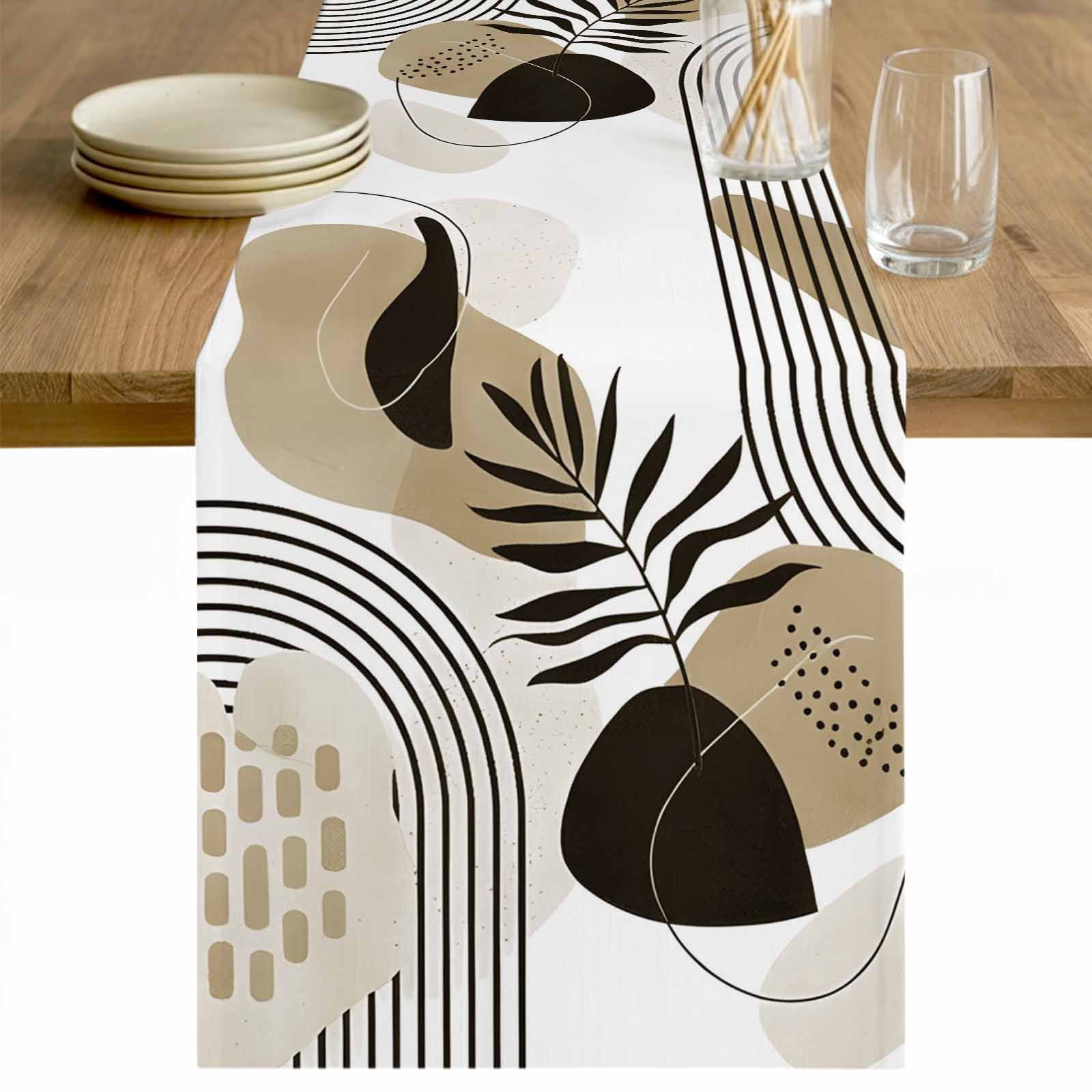 Brown Boho Geometric Table Runner 48 Inches Long Farmhouse Dress ...