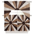 Brown Boho Kitchen Curtains Swag Valance and Tier Curtains Set 36 Inch ...